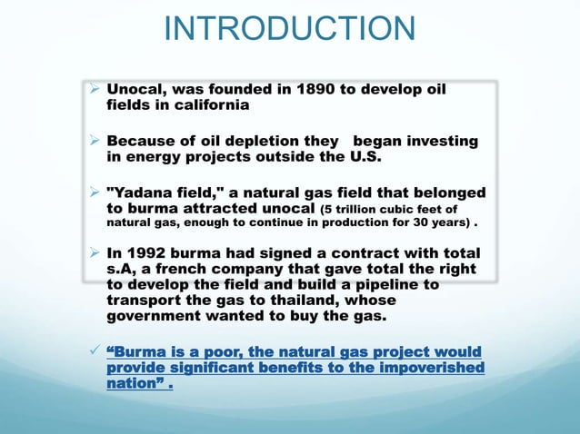 unocal in Burma ppt | PPT