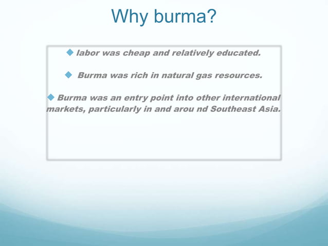 unocal in Burma ppt | PPT