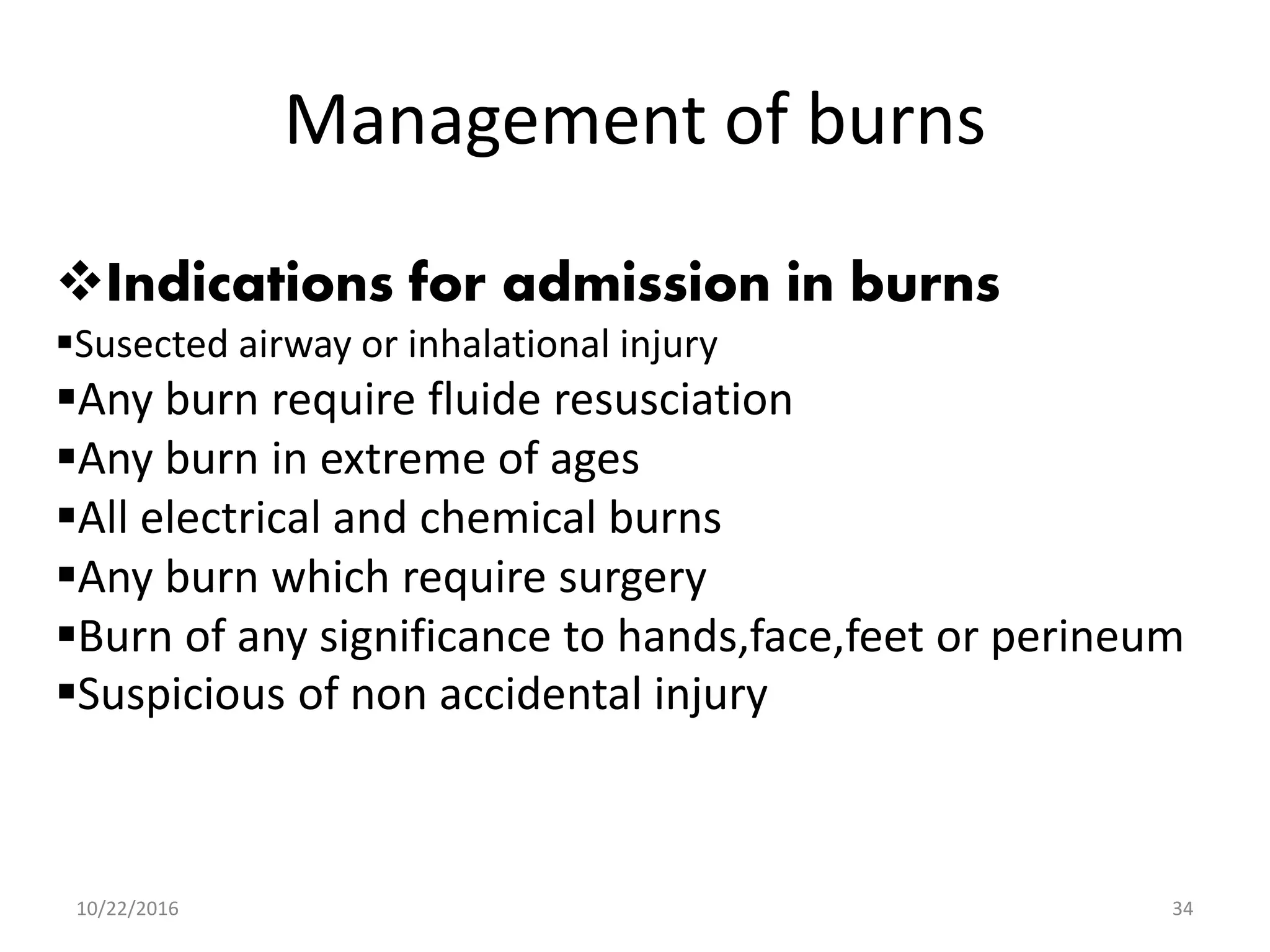 Burn classification and management | PPTX