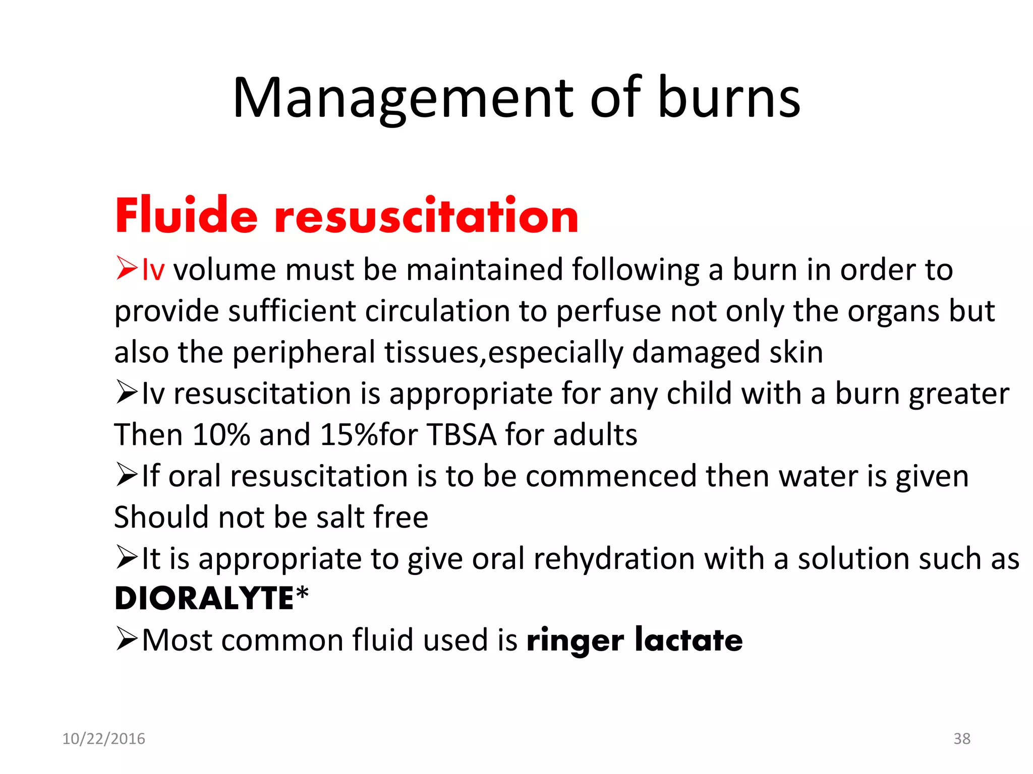 Burn classification and management | PPTX