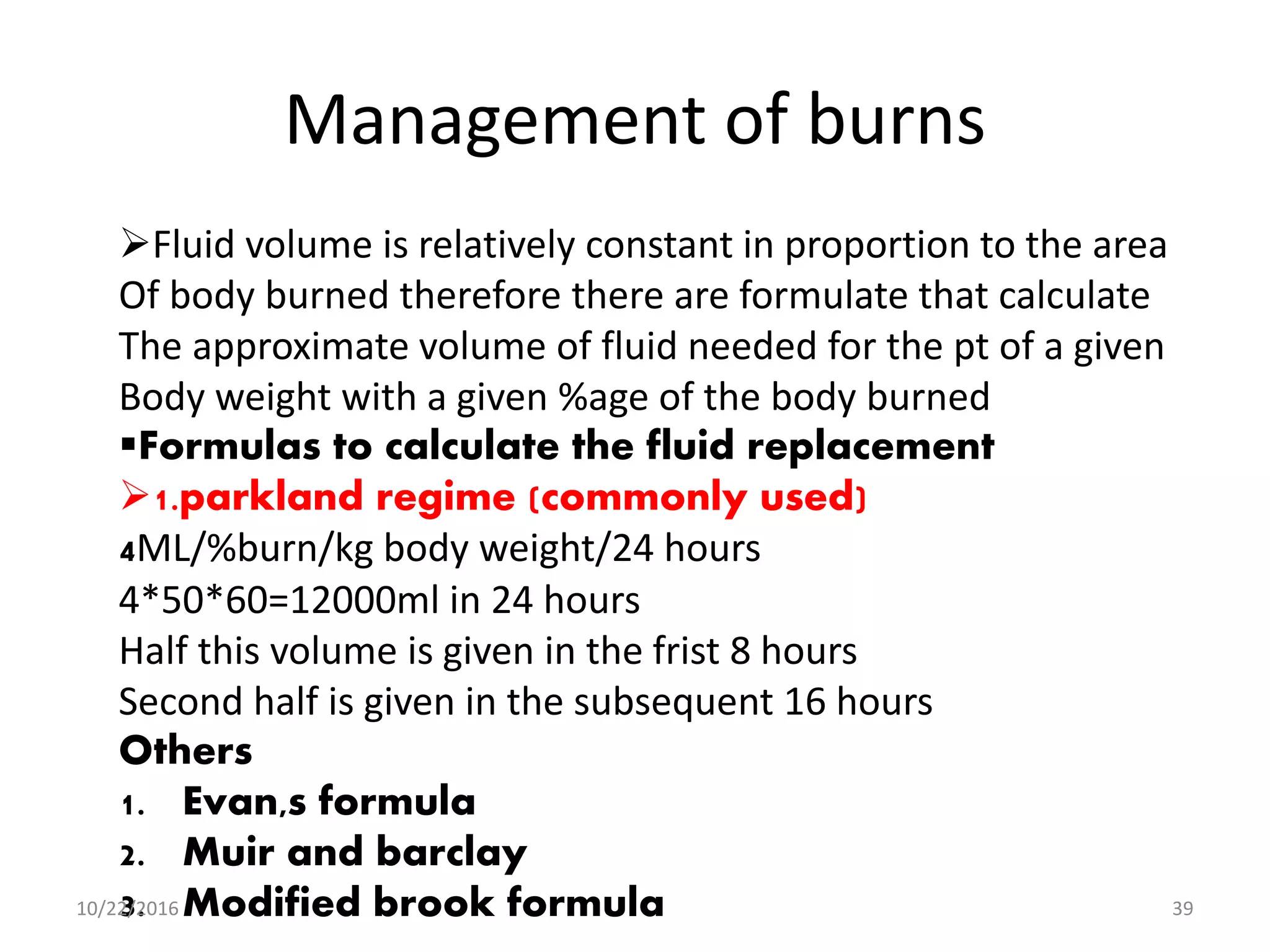 Burn classification and management | PPTX