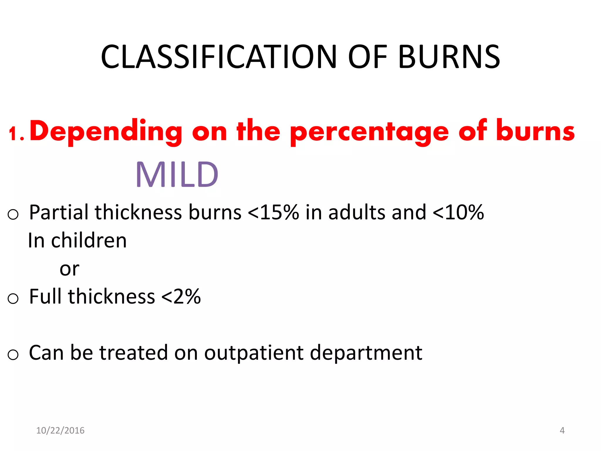 Burn classification and management | PPTX