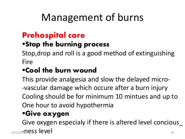 Burn classification and management