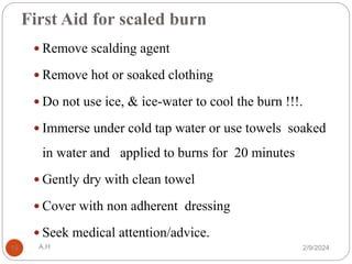 Burn.pptx for first aid student of nursing | PPTX