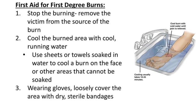 Burn first aid ppt | PPTX | First Aid | Injuries