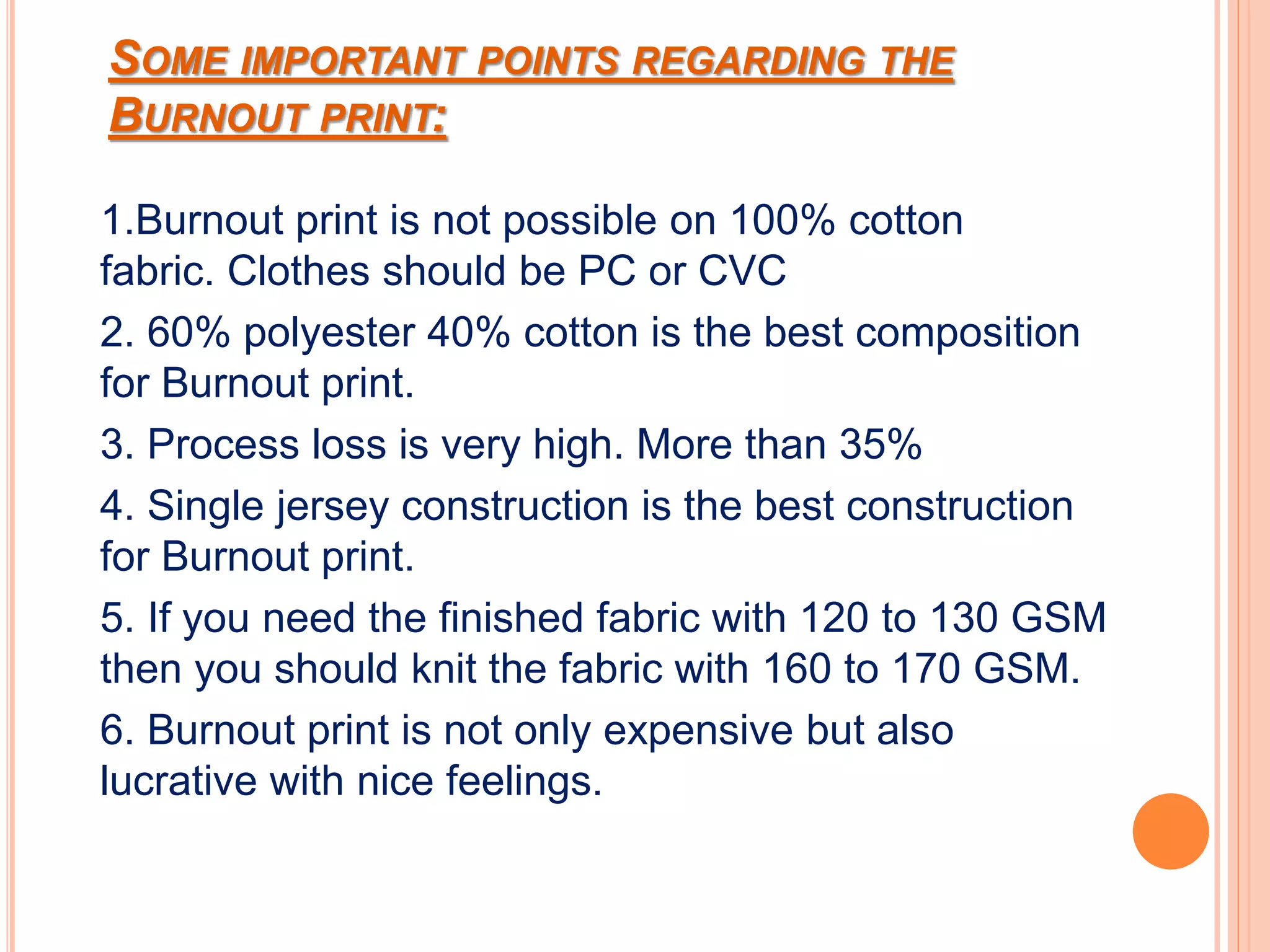 Burn out printing | PPTX