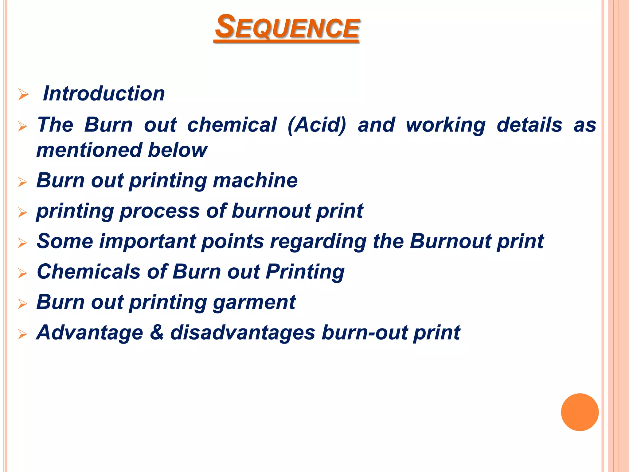 Burn out printing | PPTX