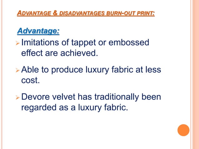 Burn out printing | PPT