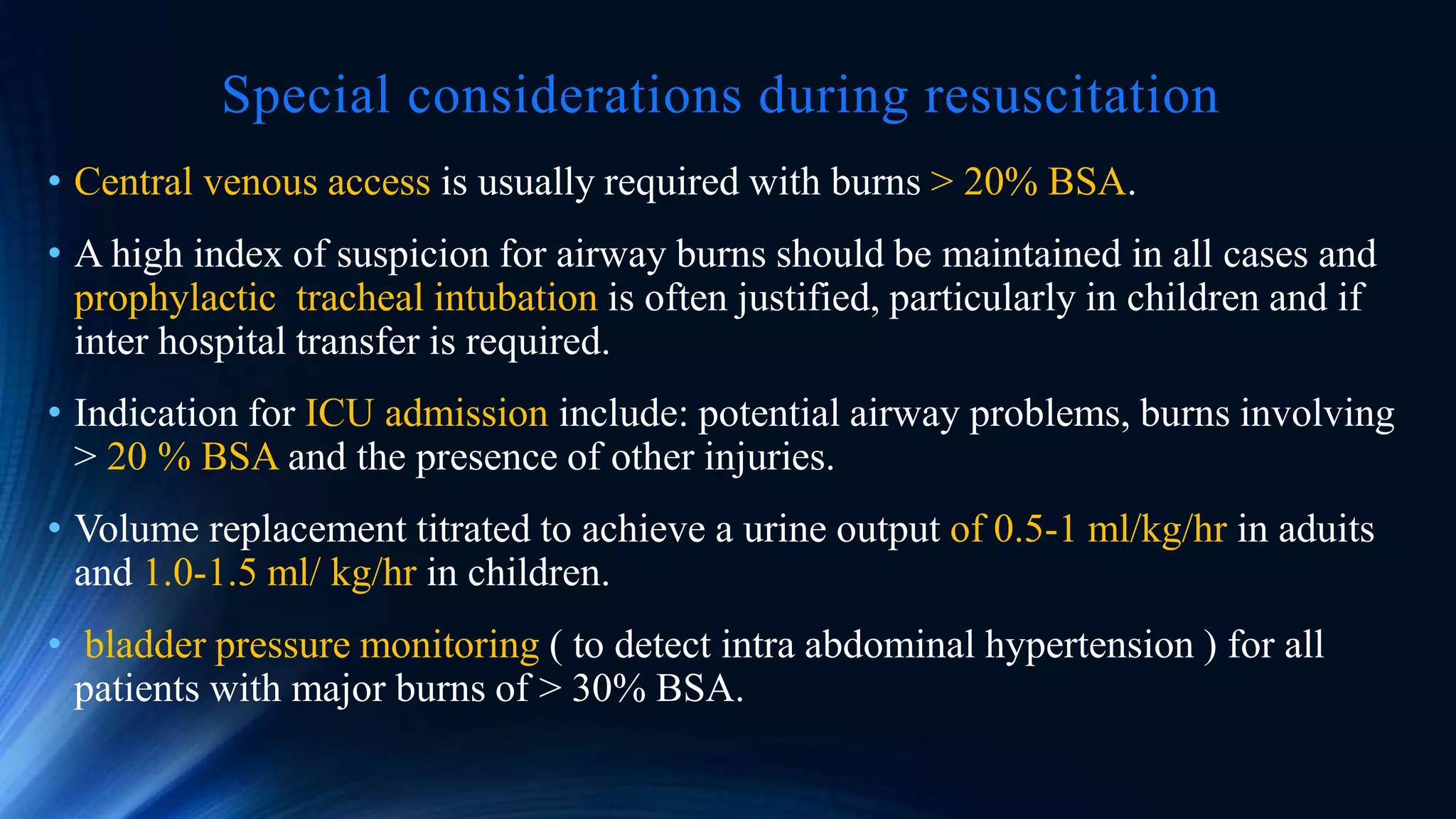 Burn and anaesthesia | PPTX