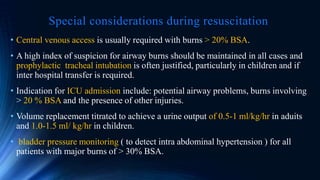 Burn and anaesthesia | PPTX