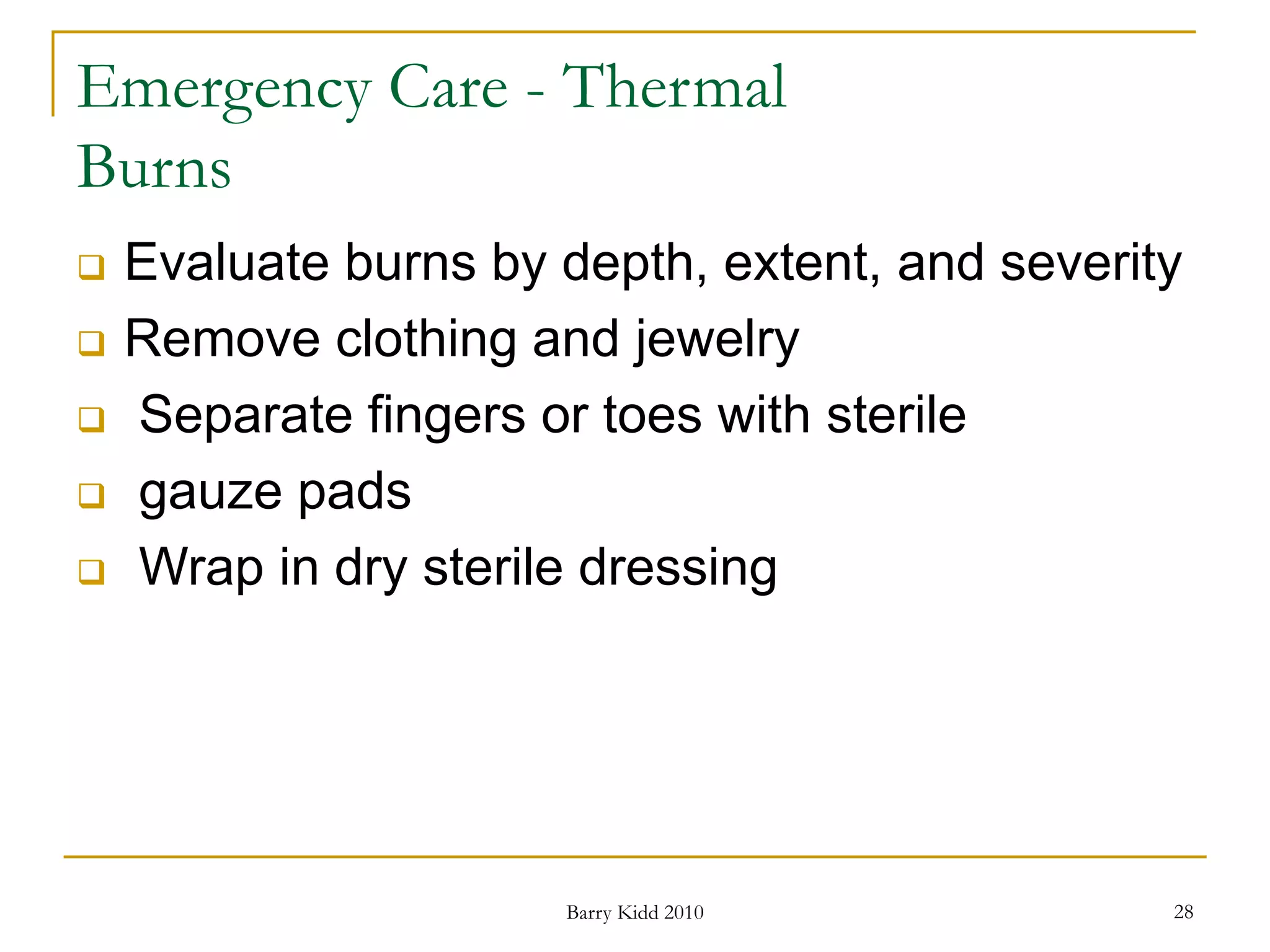 Burn assessment and management | PPT
