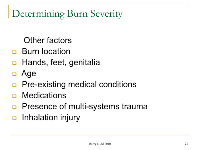 Burn assessment and management | PPT | First Aid | Injuries