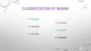 Introduction to burns and classification | PPTX