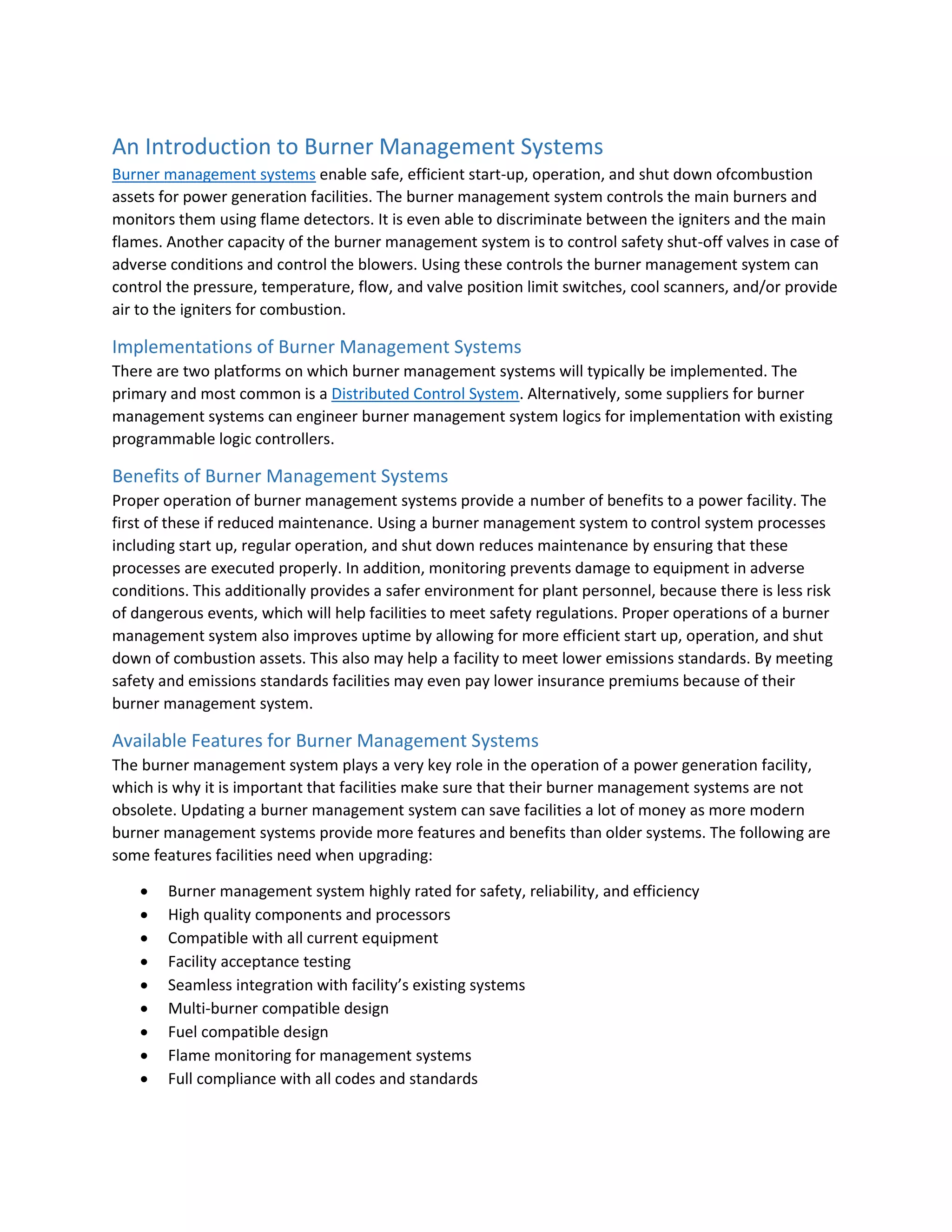 Burner management systems | PDF