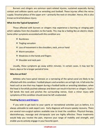 Burners and Stingers – A Brief Guide | DOCX