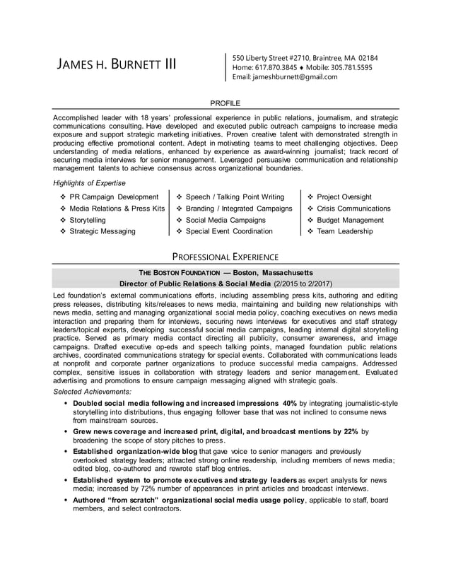 James Burnett Resume | PDF