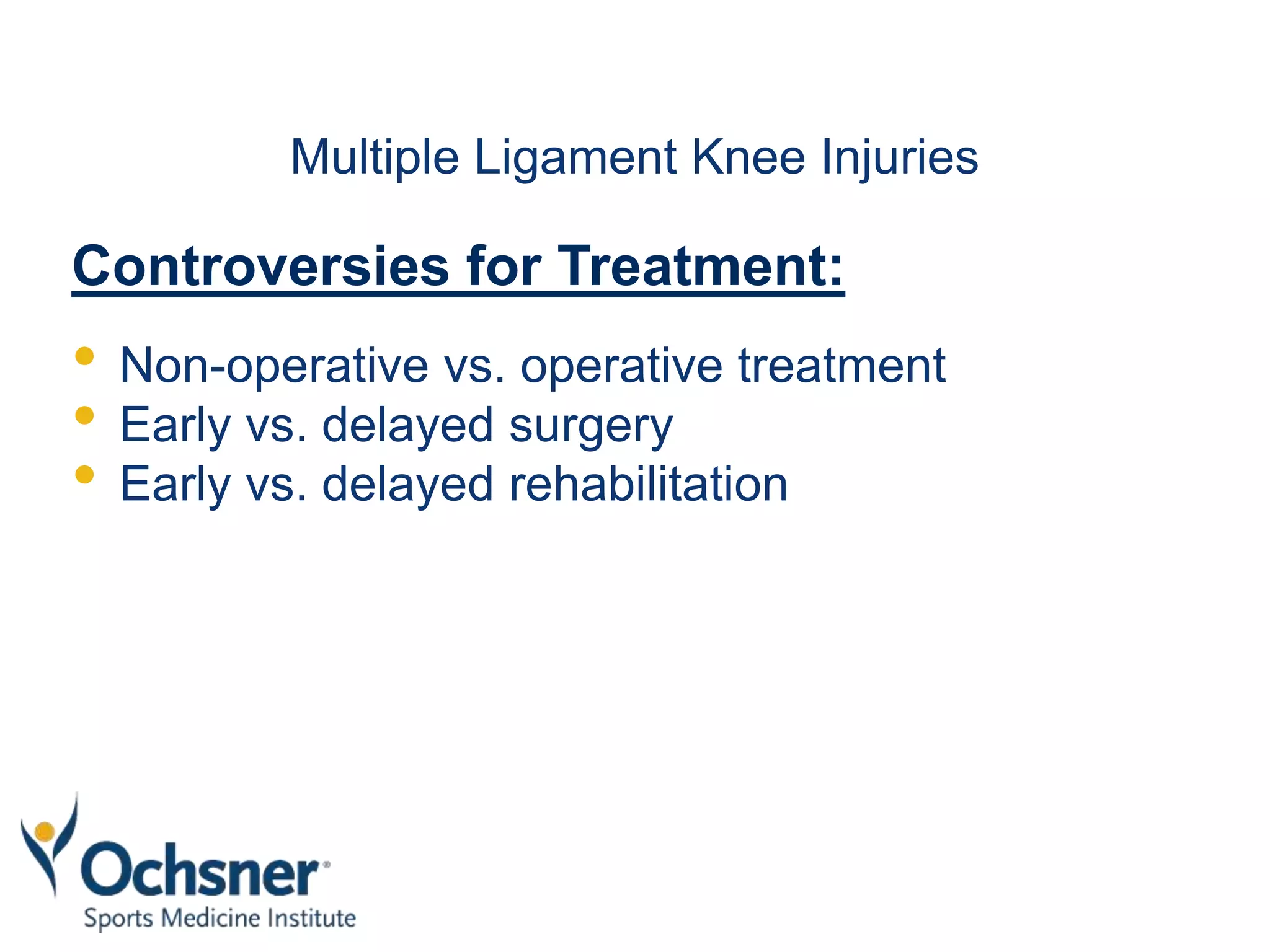 Posterolateral Knee Ligament Reconstruction | PPTX