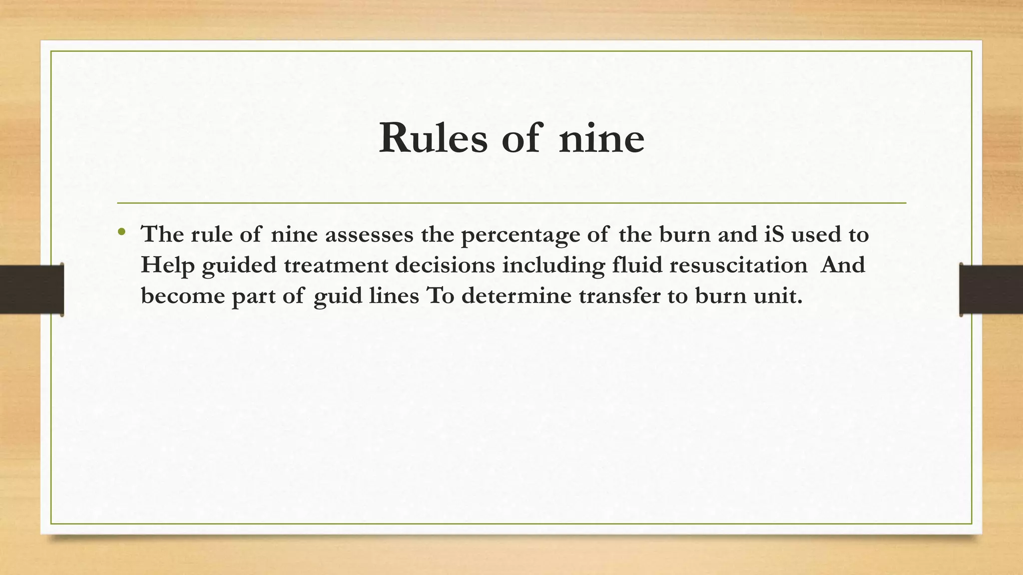 Burn in children | PPTX
