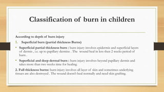 Burn in children | PPTX