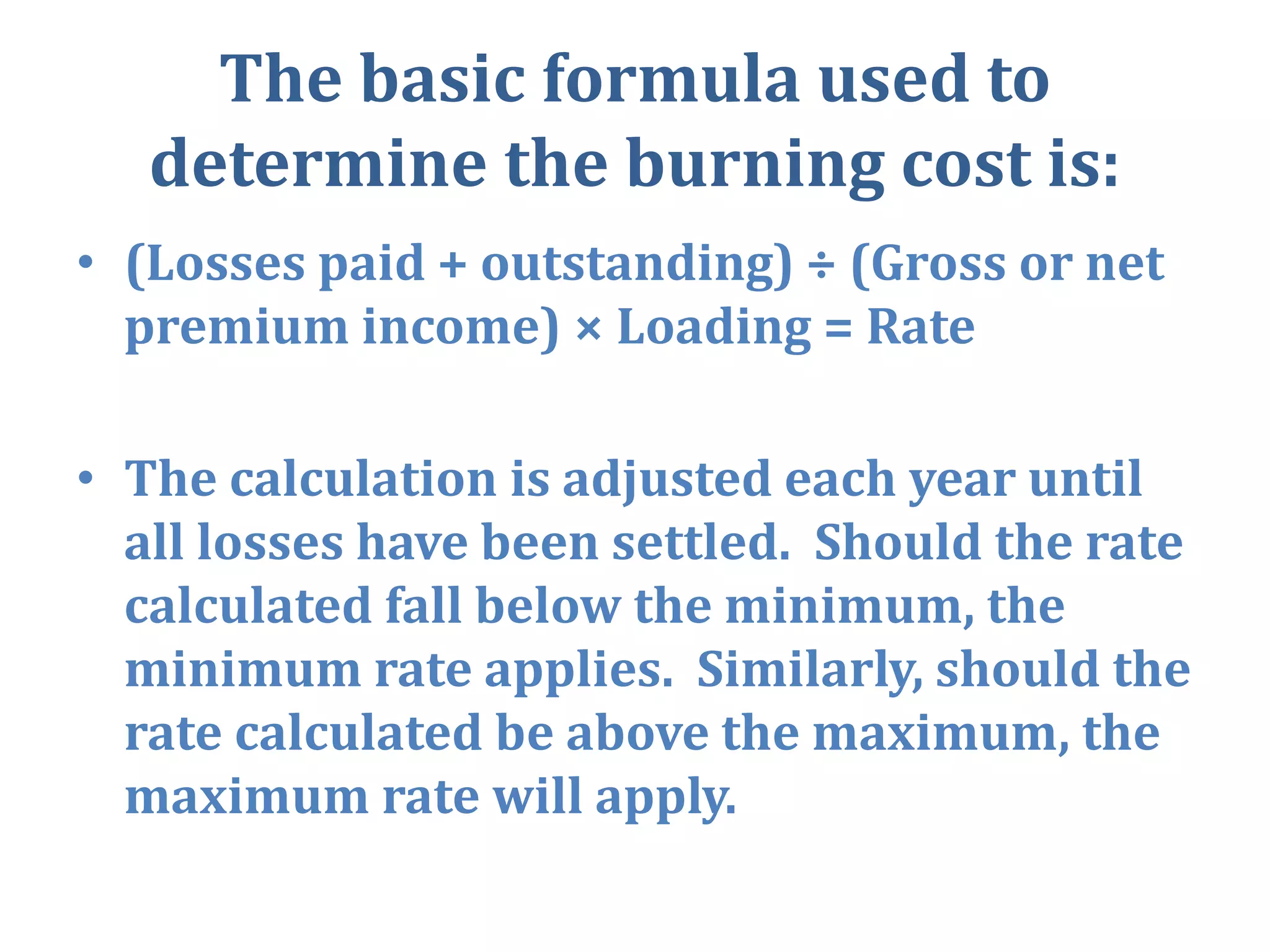 Burning cost | PPTX