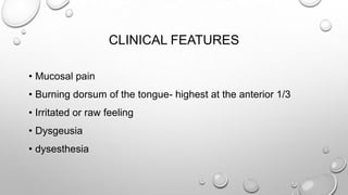 Burning mouth syndrome | PPTX