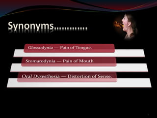 Burning mouth syndrome and its management in regular life | PPTX