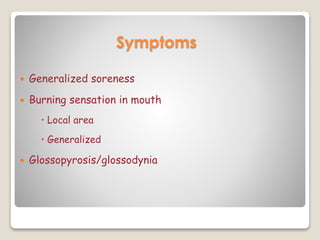Burning mouth syndrome | PPTX