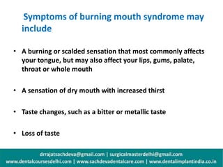Burning sensation in mouth | PPTX