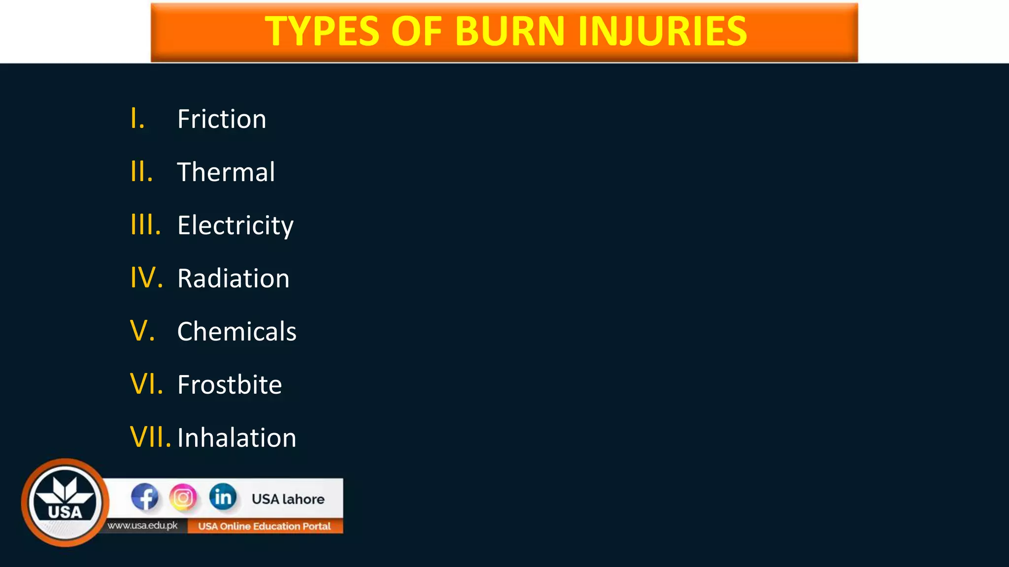 Burn injuries, classification and management | PPT