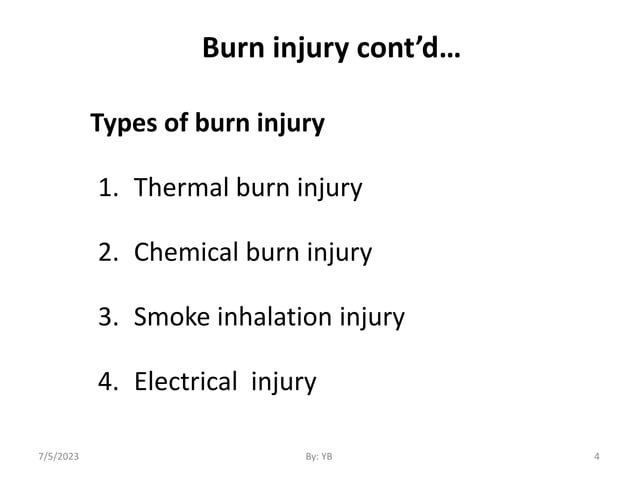 Burn injury for midwife.pptx | Death, Injury, or Military Conflict ...
