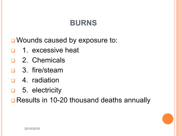 Burn lecture, burn management and burn ppt | PPT