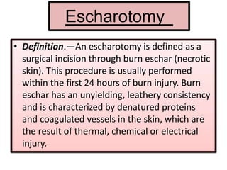 Burn management and plastic surgeries | PPTX
