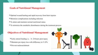 BURN management, Rehabilitation, Splinting, physiotherapy, nutrition ...