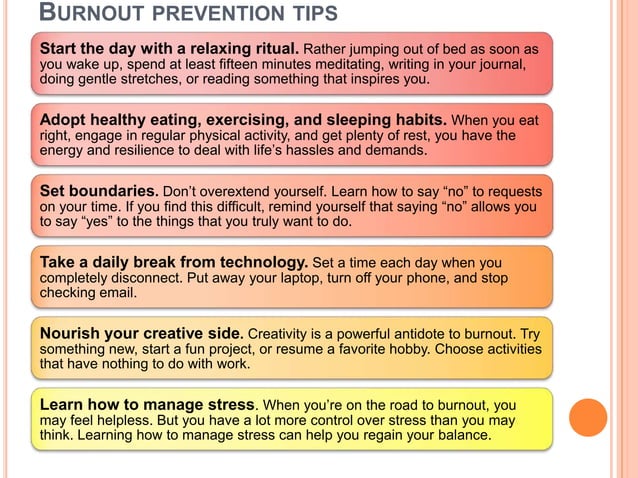 Burnout | PPTX | Mental Health | Diseases and Conditions