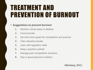 Burnout and overtraining presentation | PPTX