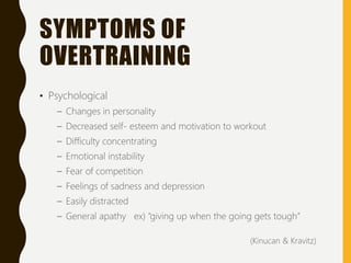 Burnout and overtraining presentation | PPTX
