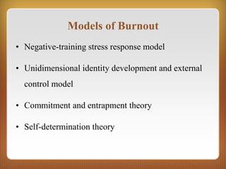 Burnout and Overtraning in sports psycho | PPT