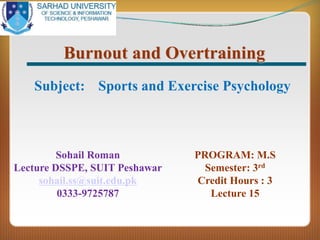 Burnout and Overtraning in sports psycho | PPT