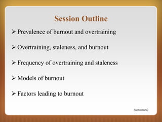 Burnout and Overtraning in sports psycho | PPT