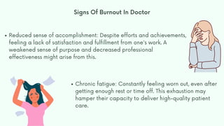Burnout in Doctors: Signs & Symptoms | Solh Wellness | PDF