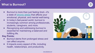 Recognizing Signs and Recovering from Burnout | PPTX