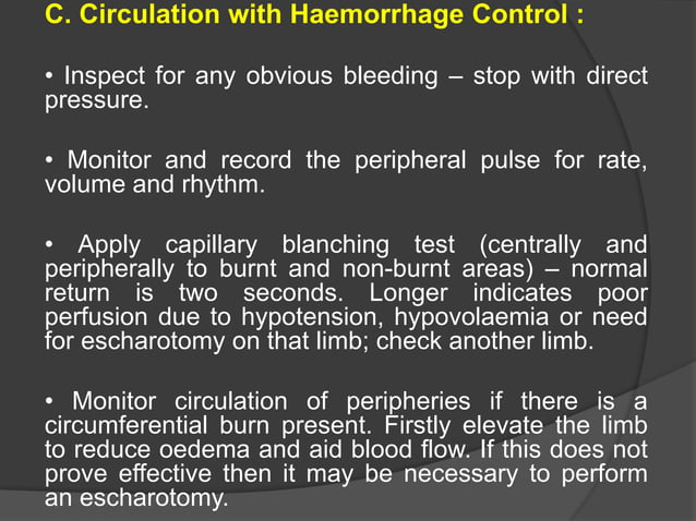 Burn treatment protocol | PPTX | First Aid | Injuries