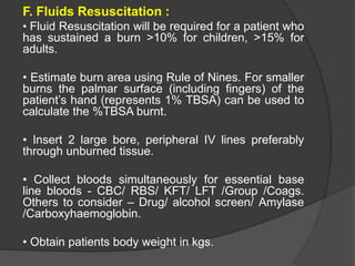 Burn treatment protocol | PPTX