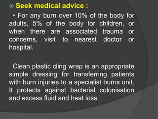 Burn treatment protocol | PPTX