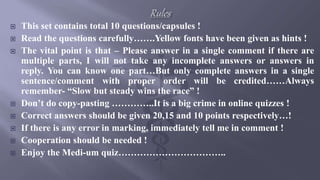 Medi-um (A quiz related to Medical Sciences) | PPT