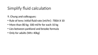 BURN RESUSCIATION.pptx Plastic & Reconstructive surgery | PPT