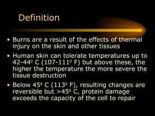 Burns | PPT | Death, Injury, or Military Conflict | Sensitive Topics