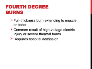 Burns powerpoint presentation on burn classification | PPTX