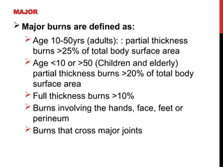Burns powerpoint presentation on burn classification | PPTX