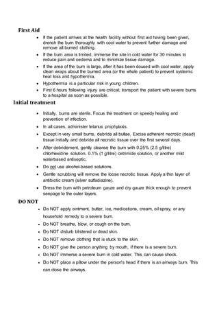 Burns - Assessment and Management | DOCX